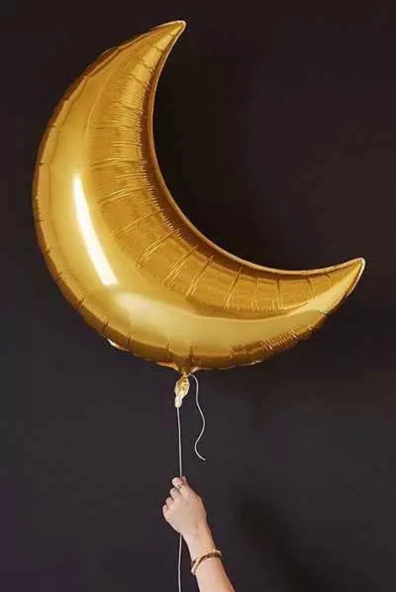 36 Moon Balloon 18 Star Balloons Shiny Balloons Moon Balloon - Etsy
