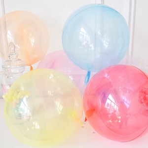 CRYSTAL CLEAR Balloons - Clear and Colored Transparent Balloon - Bubble ...