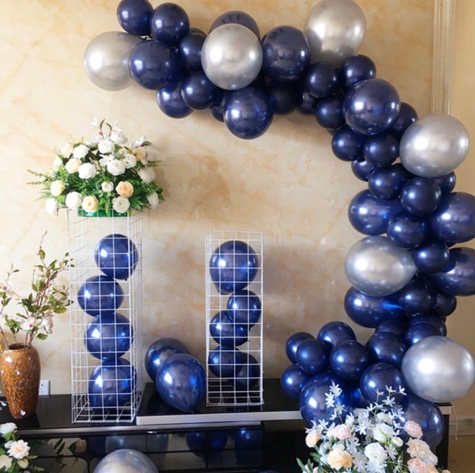 12 Metallic Blue Balloons Set of 10 Pieces Premium - Etsy
