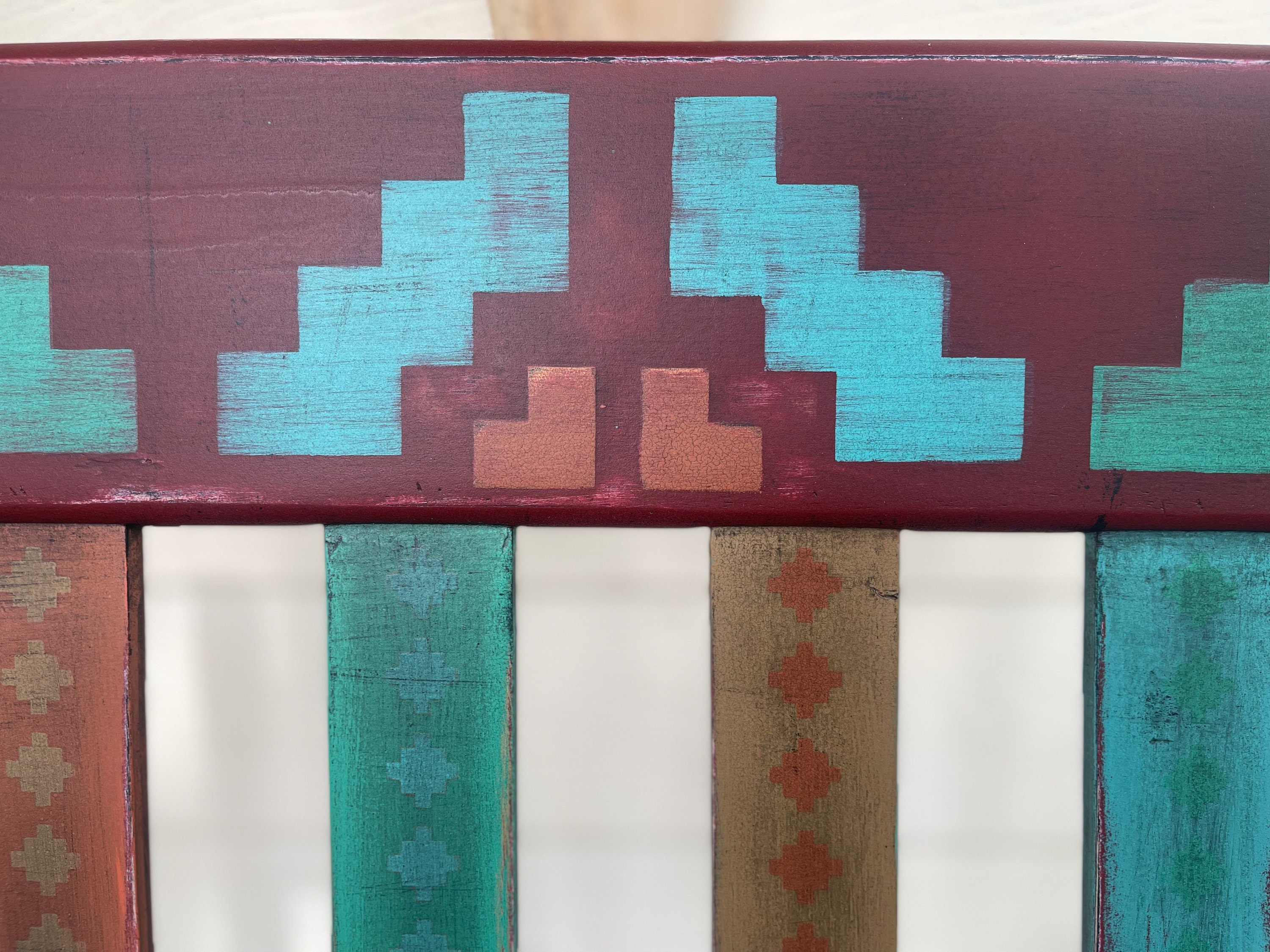 Colorful Mexican Style Rocking Chair Southwestern Rocker - Etsy