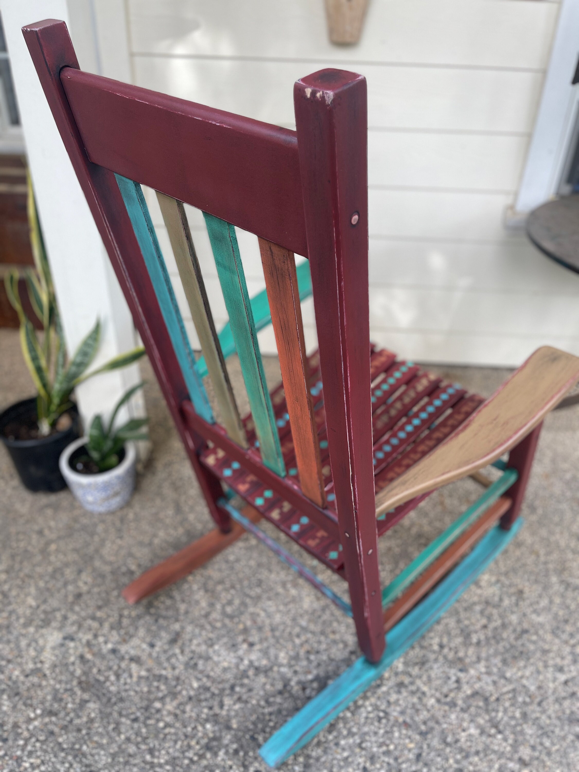 Colorful Mexican Style Rocking Chair Southwestern Rocker - Etsy