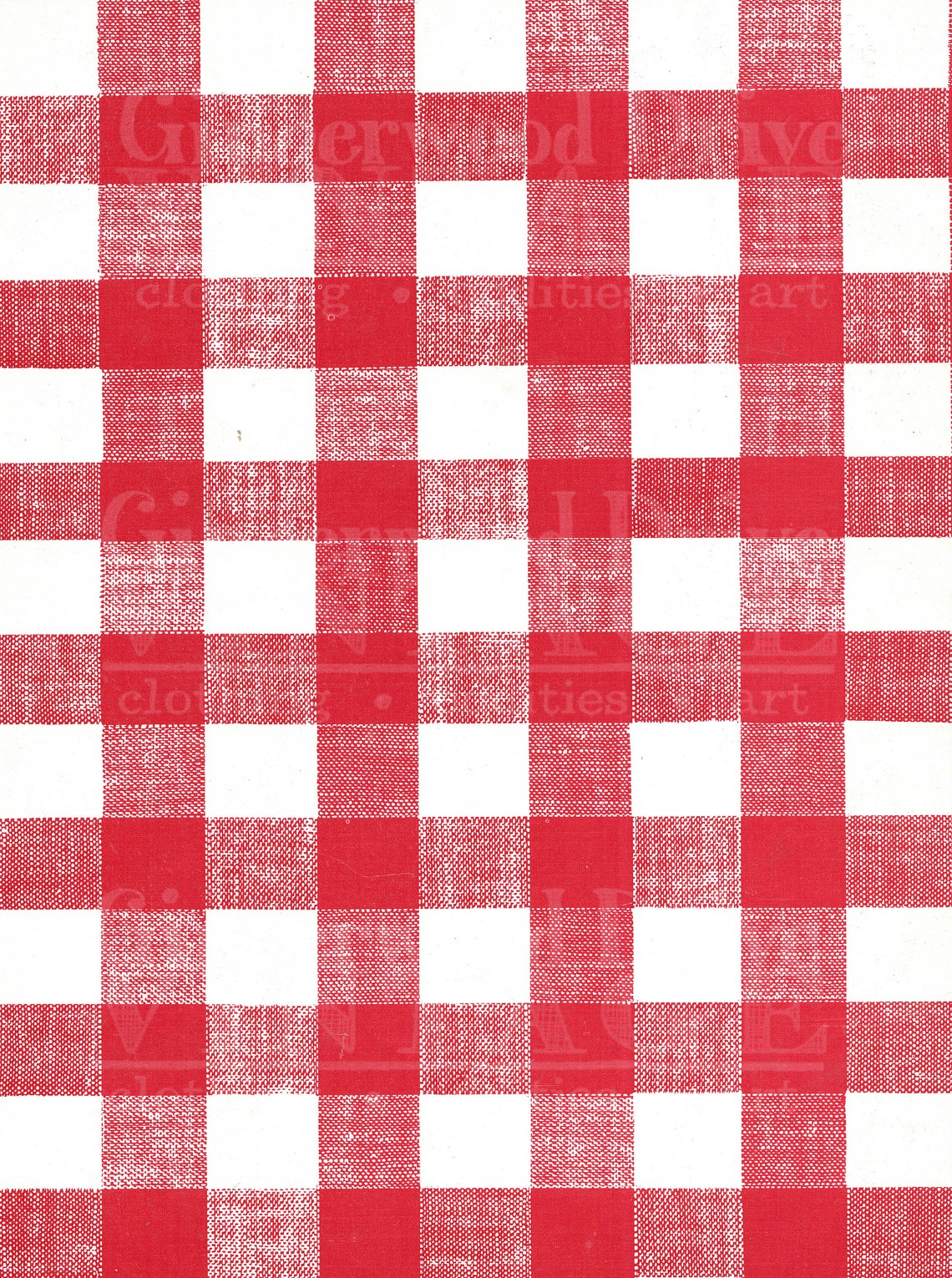 Digital Download of Vintage Gingham Table Cloth Red Wallpaper Pattern ...