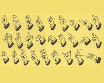 Vintage Hand Sign - Etsy