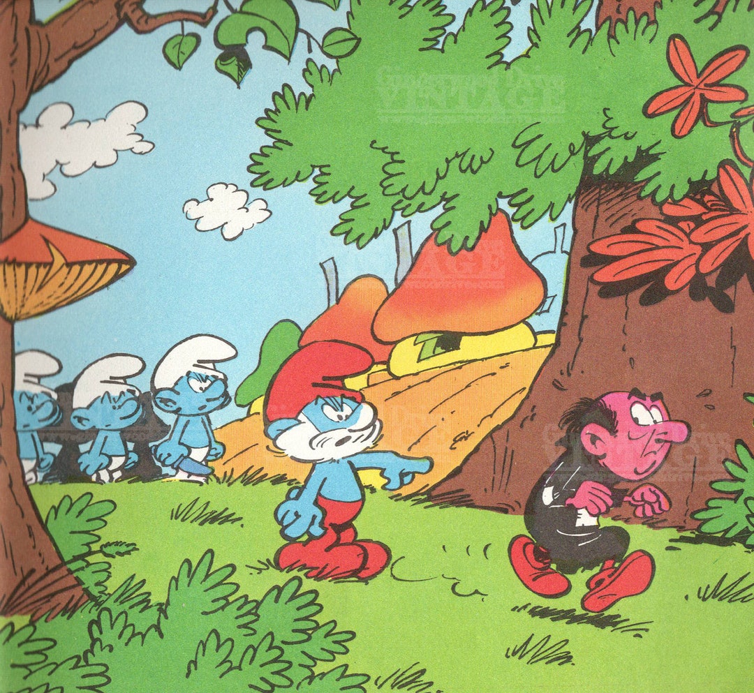 Smurfette And Papa Smurf