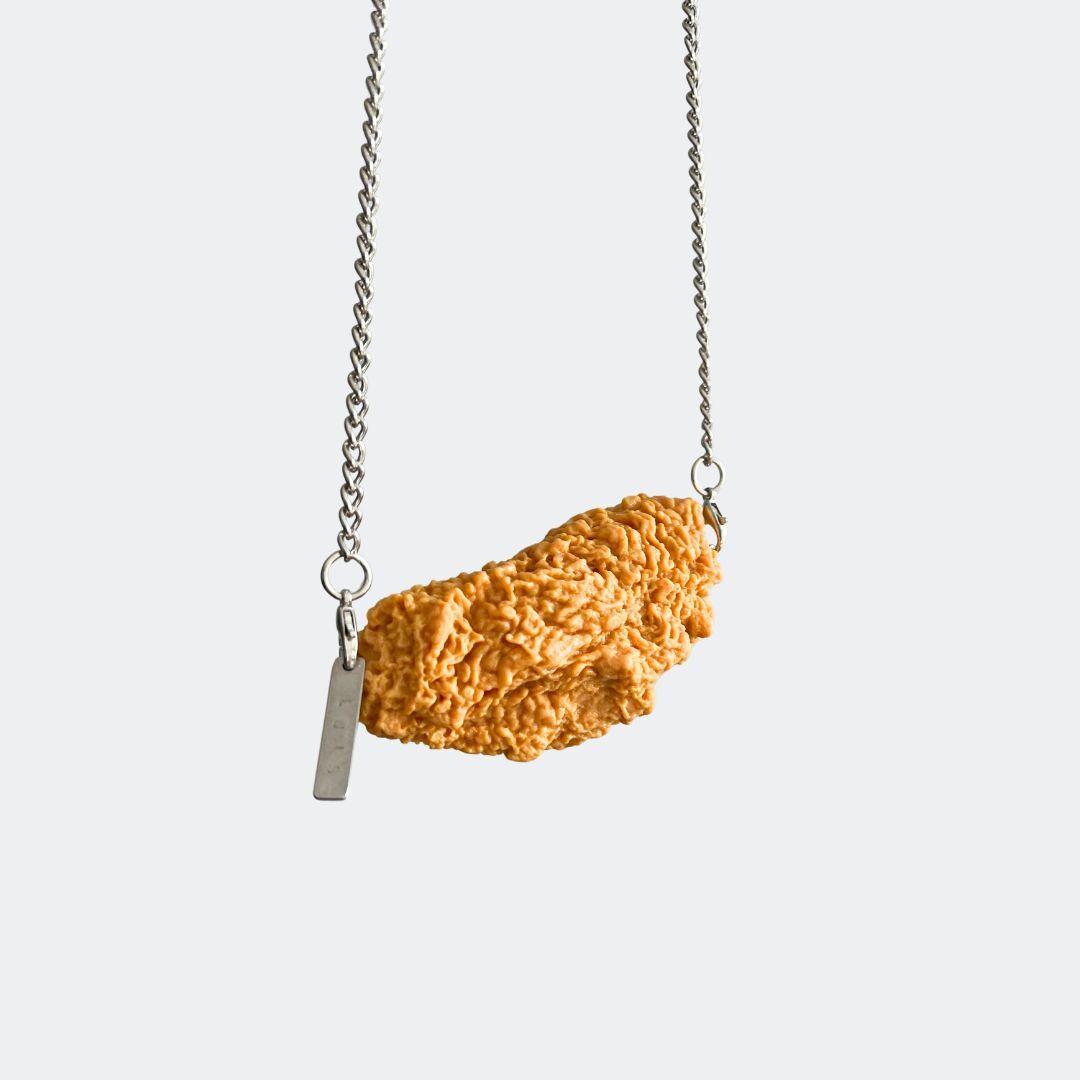 Custom Fried Chicken Wing Necklace, Hilarious Food Necklace, 24" Chain ...