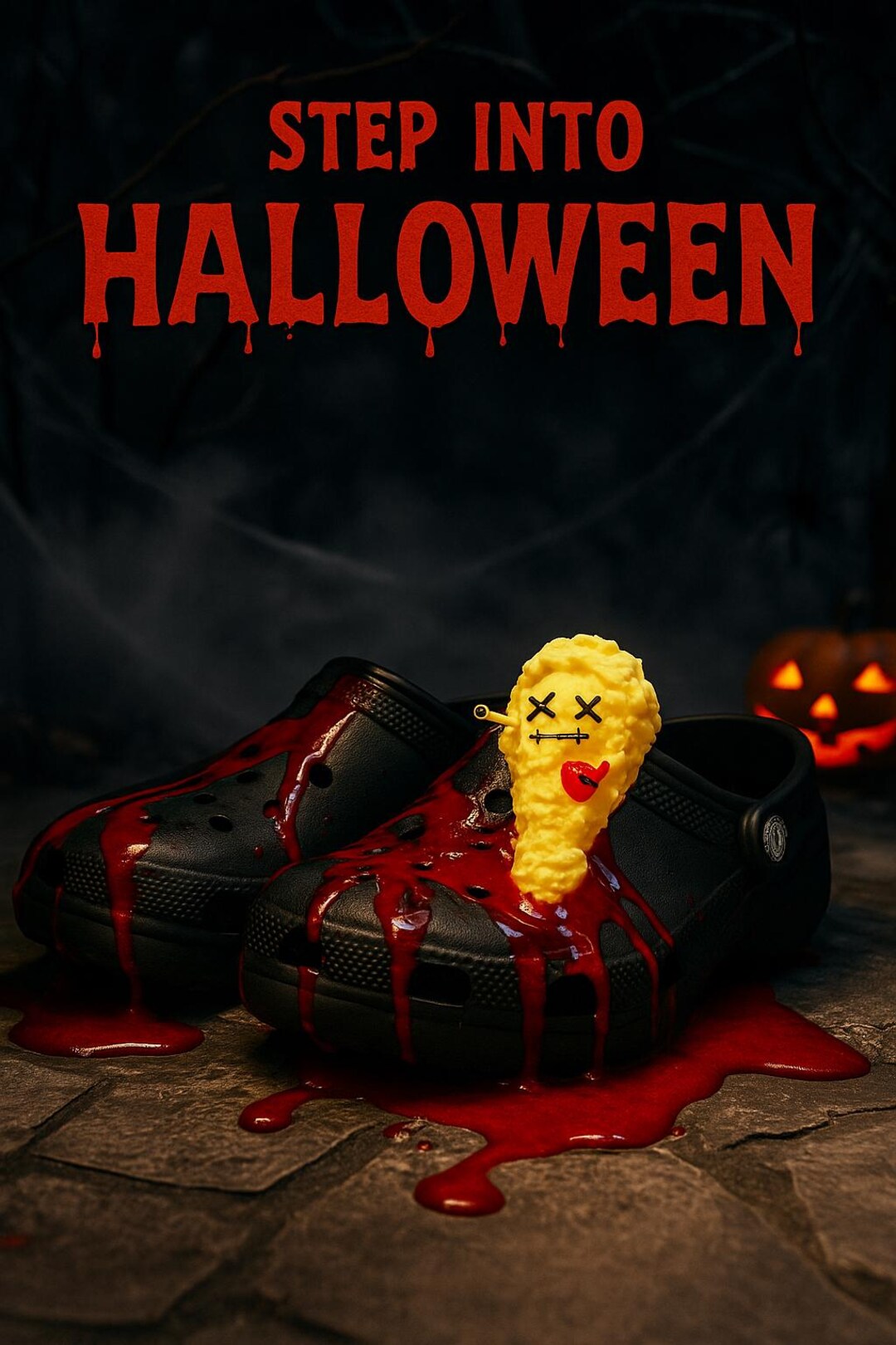 Fried Chicken Voodoo Croc Charm: 3D Printed Halloween Shoe Accessory - Etsy