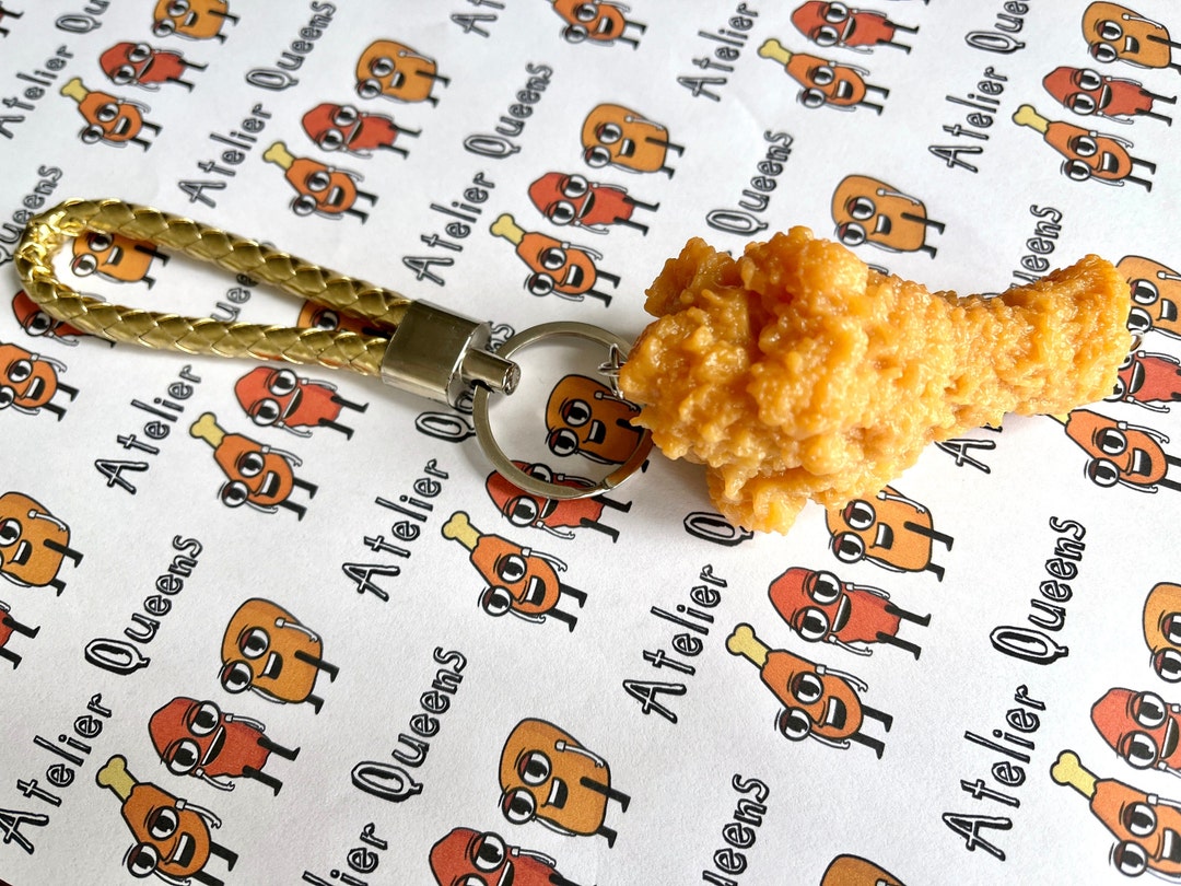 Fun Chicken Wing, Drumstick, Nugget Key Chain Holder 8" With Realistic ...