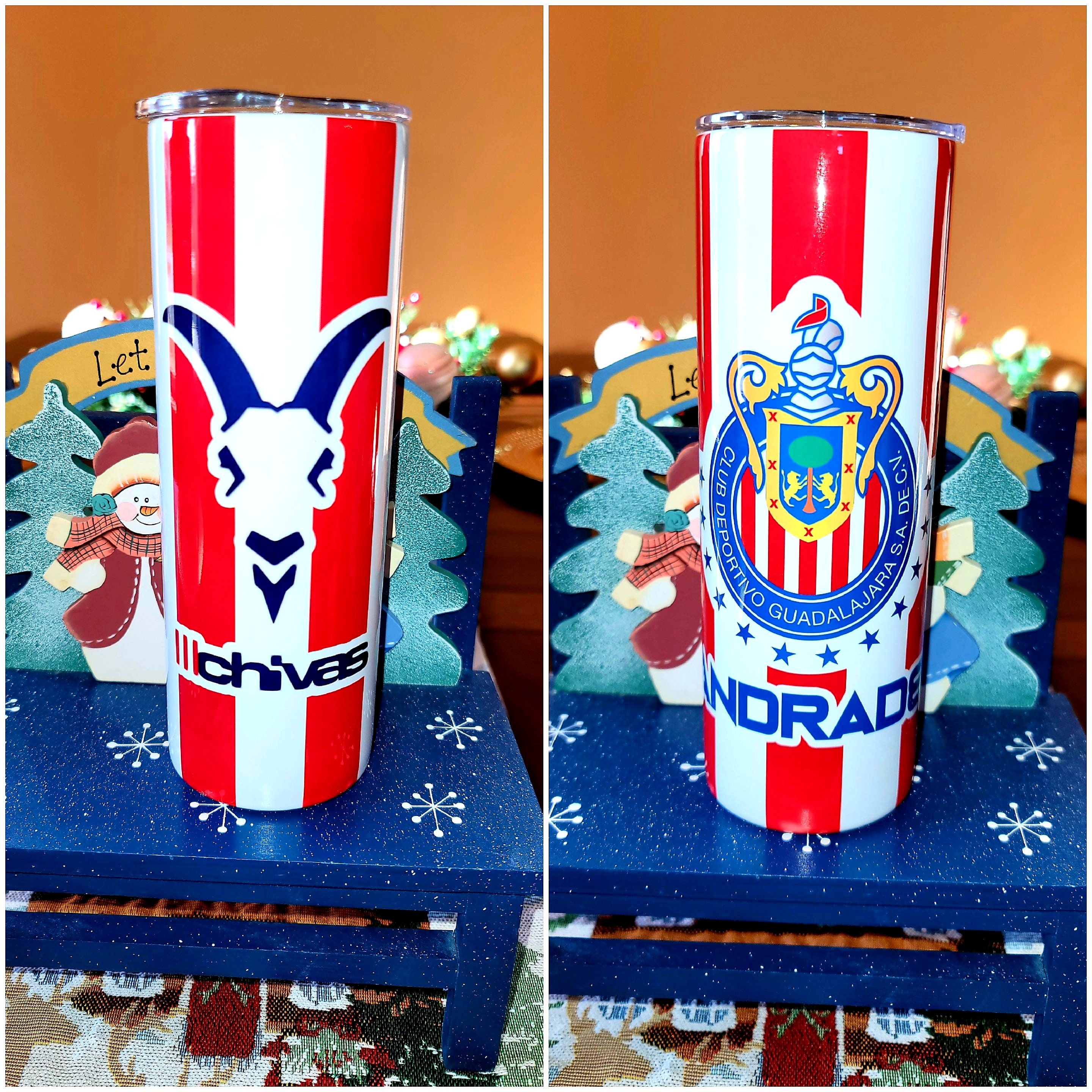 Chivas De Guadalajara 20 Oz Skinny Straight Tumbler Mexico Futbol ...
