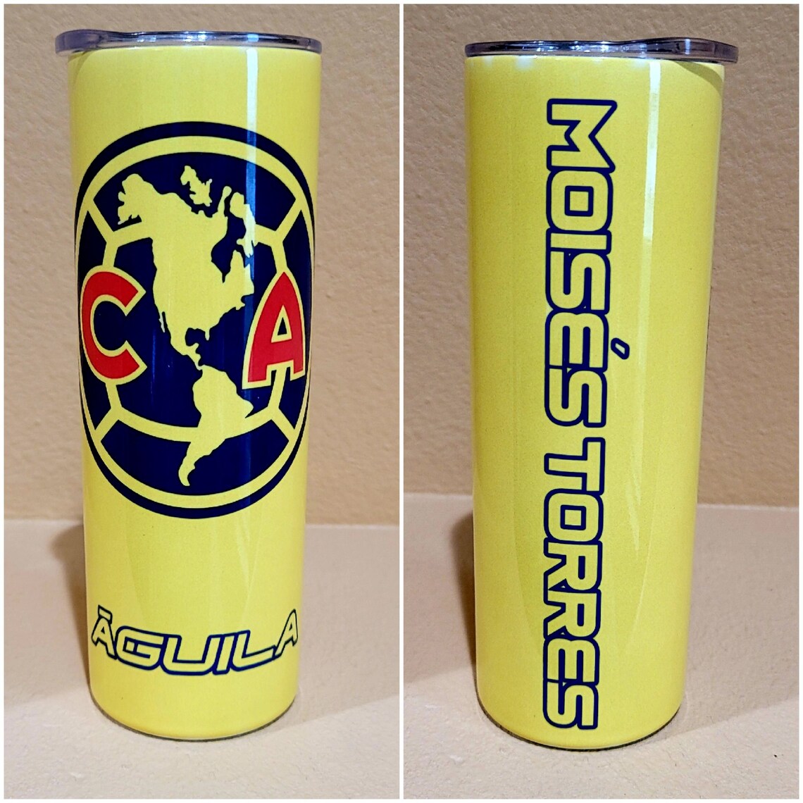 Club America 20 Oz Skinny Straight Tumbler Aguilas Del America Logo ...