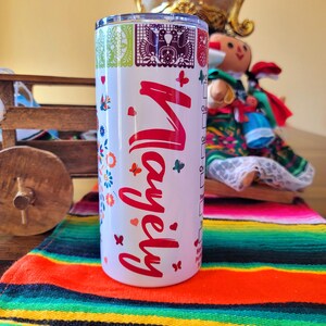 Cafecito Y Chisme 22oz Fatty Tumbler Colorful Mexican Theme Banner ...