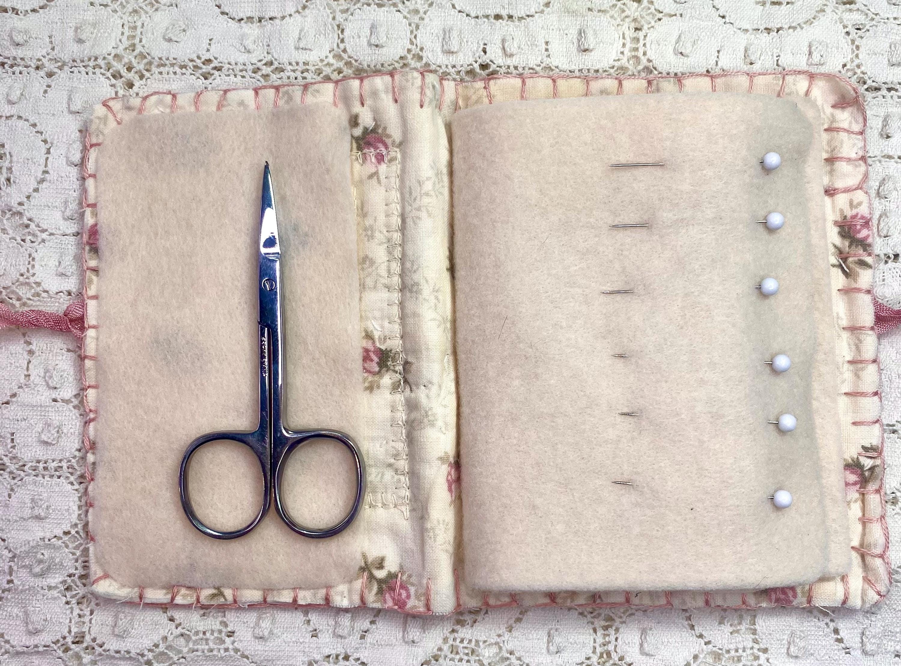 Handmade Needle Book With Pink Flowers and Fabric Photo of Girl - Etsy