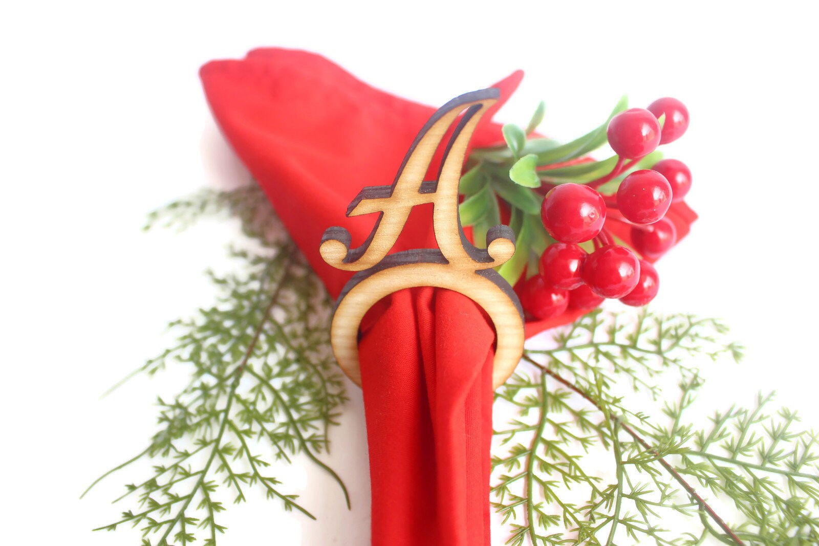 Initial Napkin Rings SET - Etsy