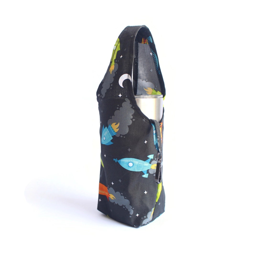 Spaceship Foldable Tumbler Bag, Water Bottle Carrier, Eco Friendly ...