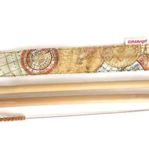 2 Sets X MAP Straw Sleeve With Bamboo Straws, Cleaning Brush, Reusable ...