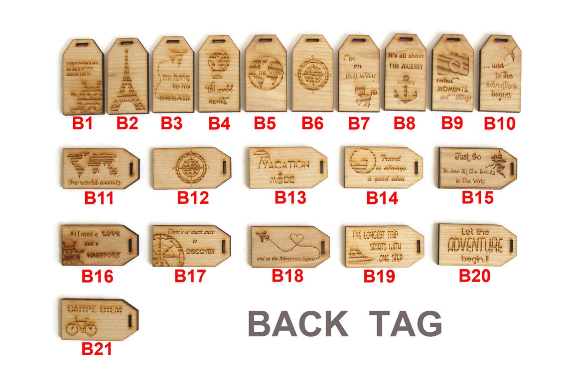 Double Sided Luggage Tags Personalized 2-sided Custom Luggage | Etsy