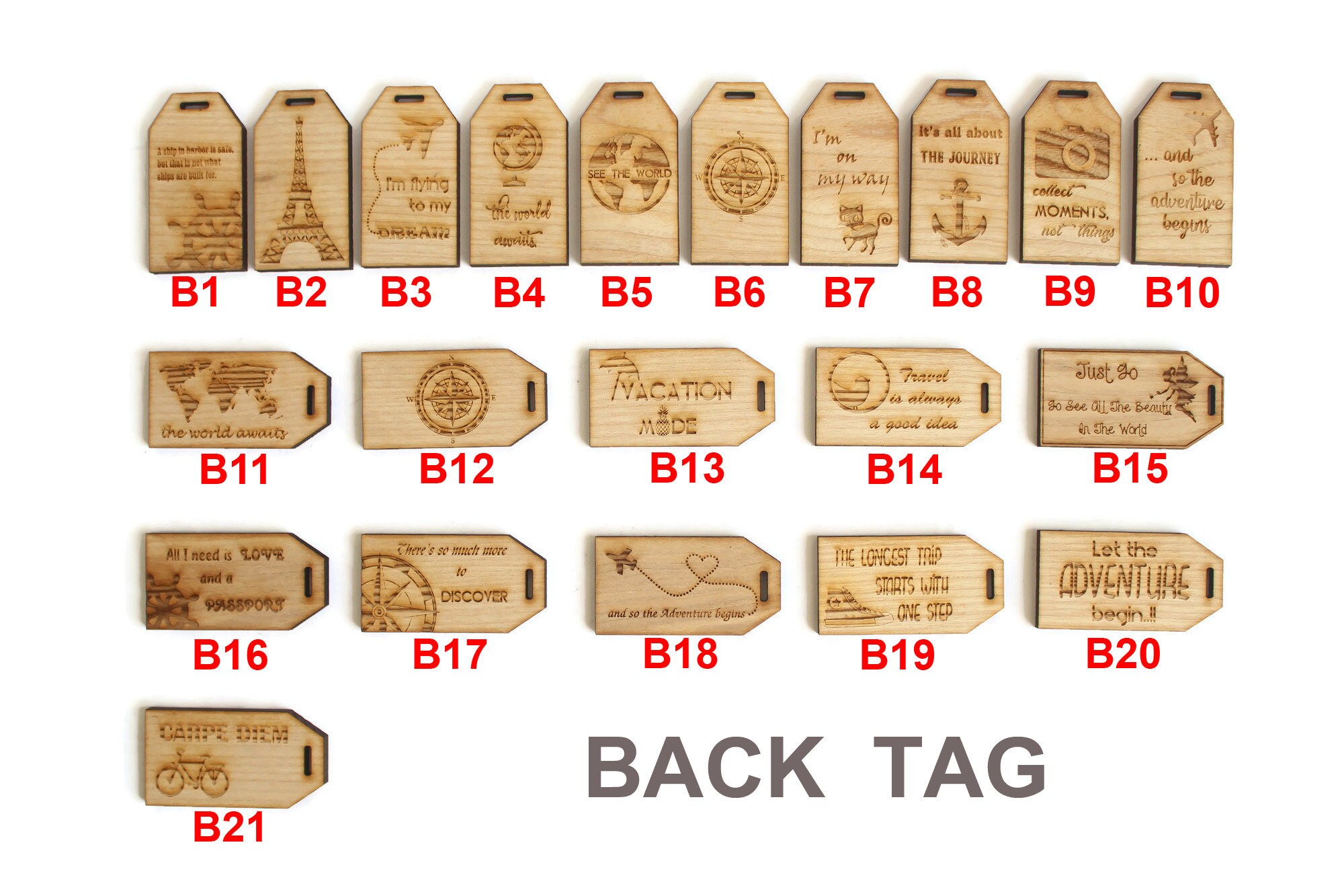 Double Sided Luggage Tags Personalized 2-sided Custom Luggage | Etsy