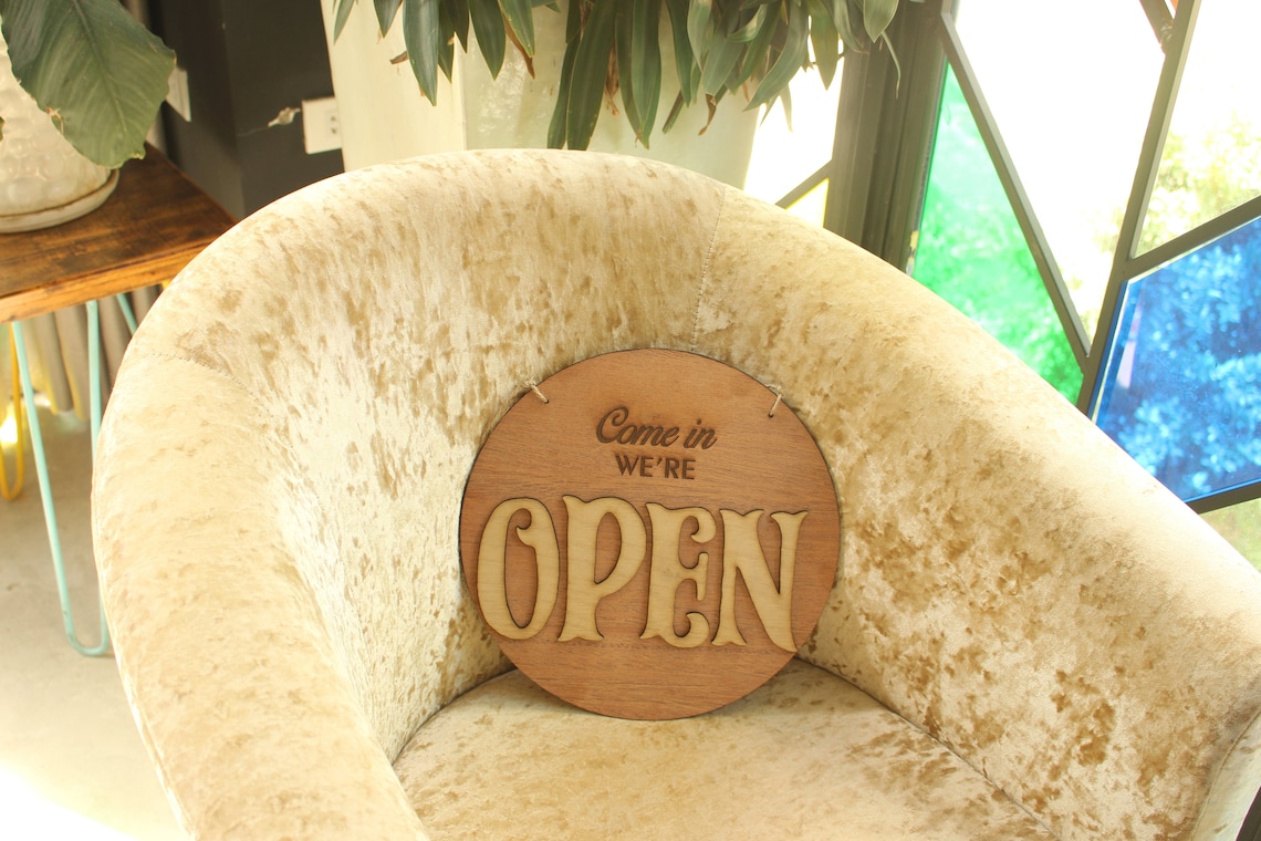 Open Closed sign vintage style 12 double sided Open | Etsy