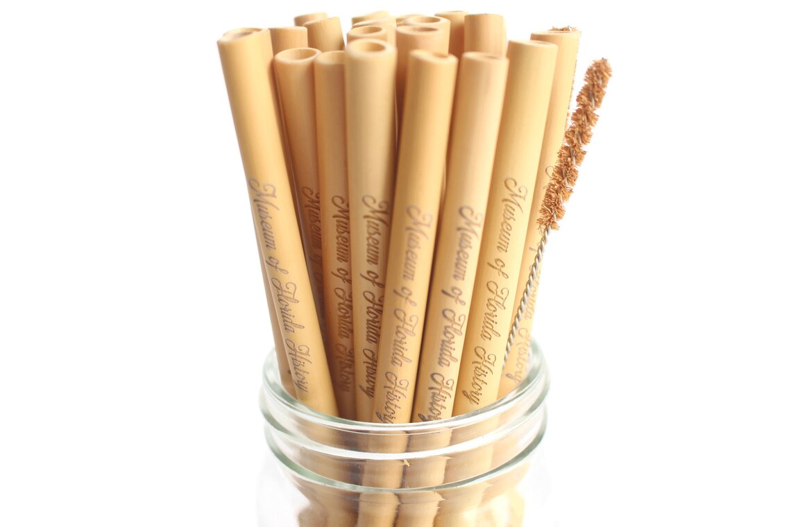 Bamboo Straws 70 Plain or Custom Engraved Bamboo Straws - Etsy