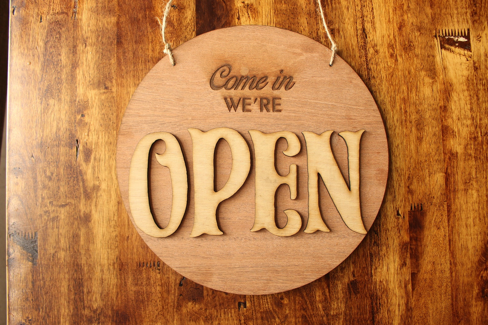 Open Closed sign vintage style 12 double sided Open | Etsy