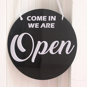 Black and White Reversible Open Closed Sign, FREE SHIPPING, 2 Sided ...
