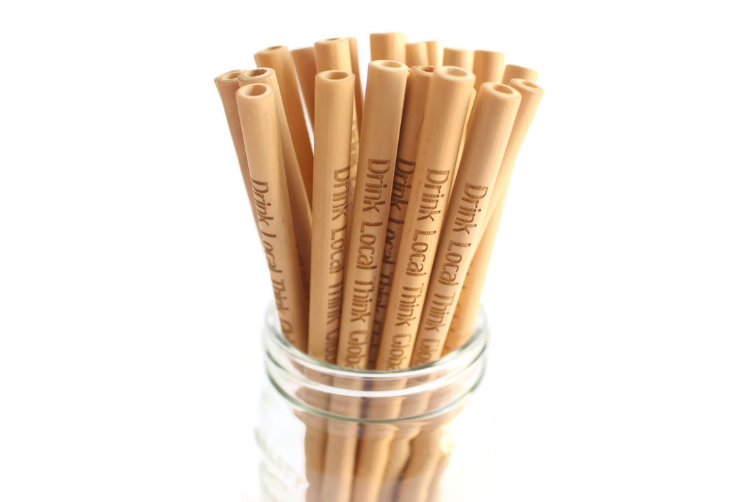 Personalized Bamboo Straws, Reusable Straw, Custom Engraved Bamboo ...
