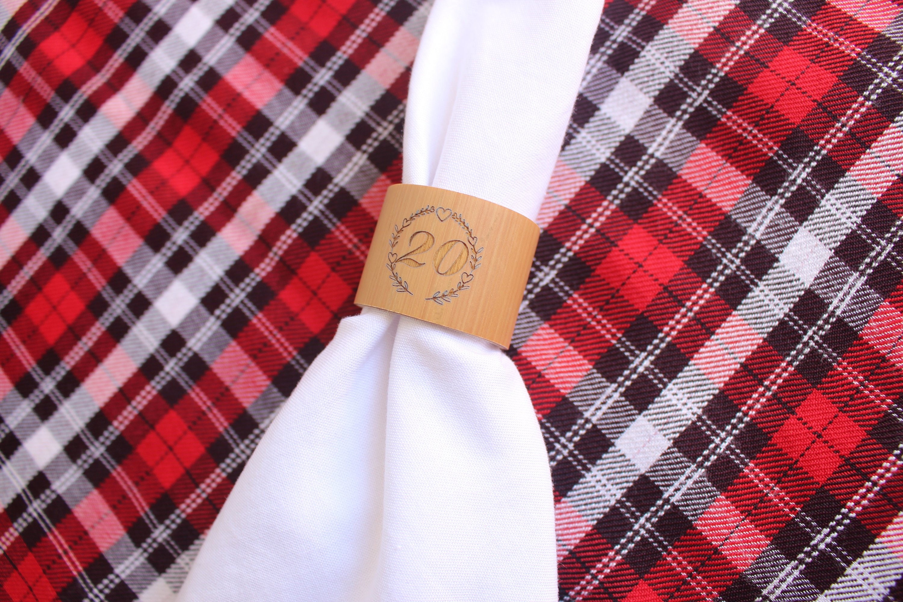 Napkin Rings 20th Birthday, 20th Anniversary Napkins Rings, 20th ...