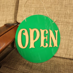 Open Closed Sign 12", Double Sided Open Sign, Reversible Sign, Open ...