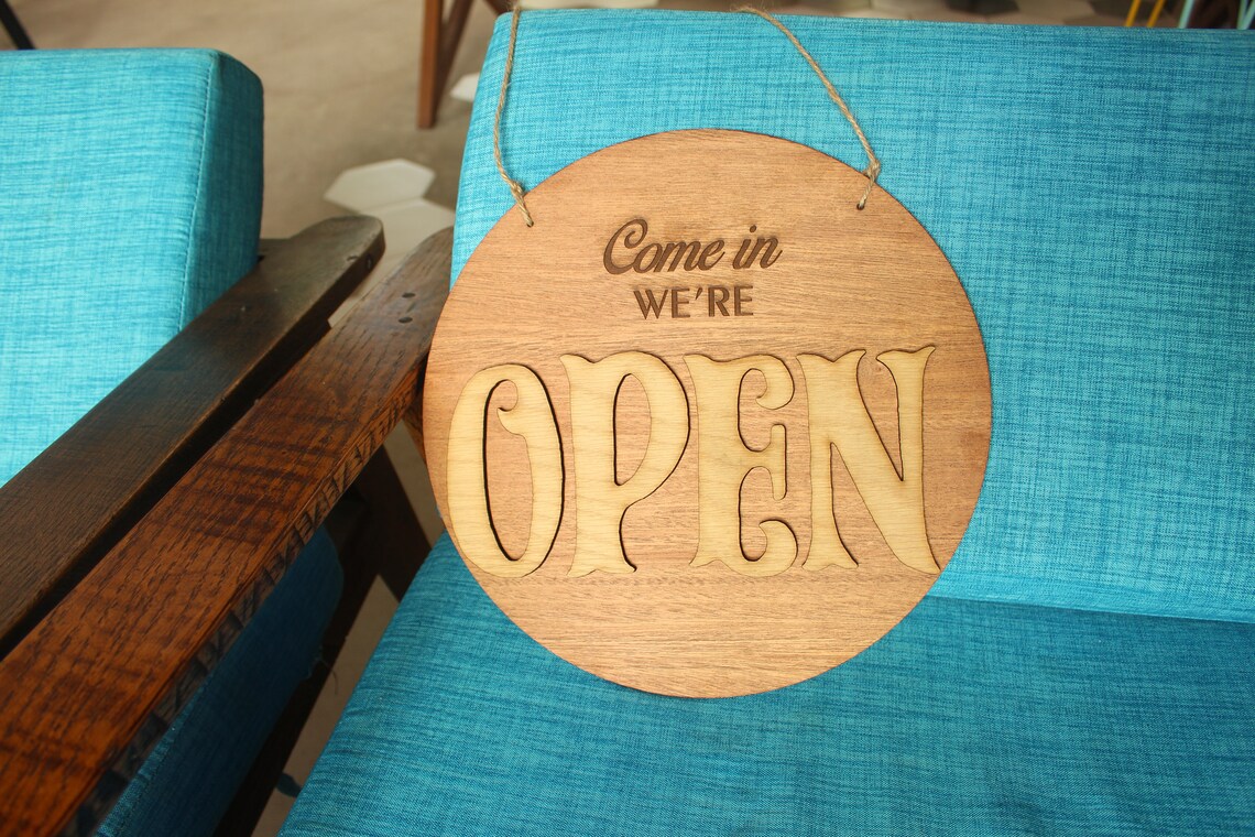 Open Closed sign vintage style 12 double sided Open | Etsy