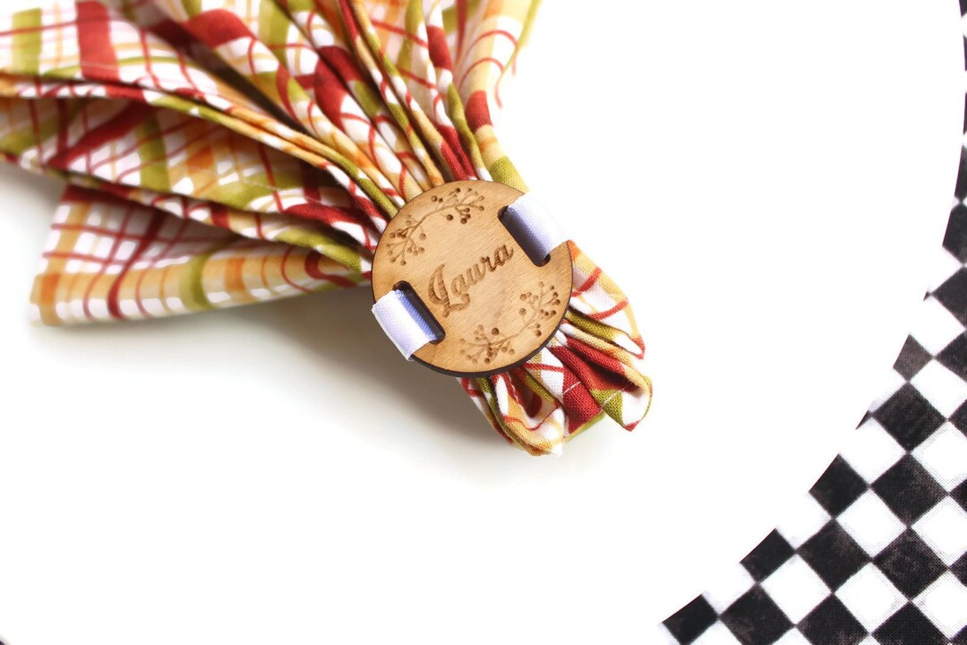 Custom Napkin Rings SET of 15pcs, Personalized Napkin Rings, Bridal ...