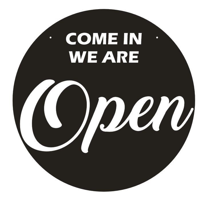 Black and White Reversible Open Closed Sign, FREE SHIPPING, 2 Sided ...