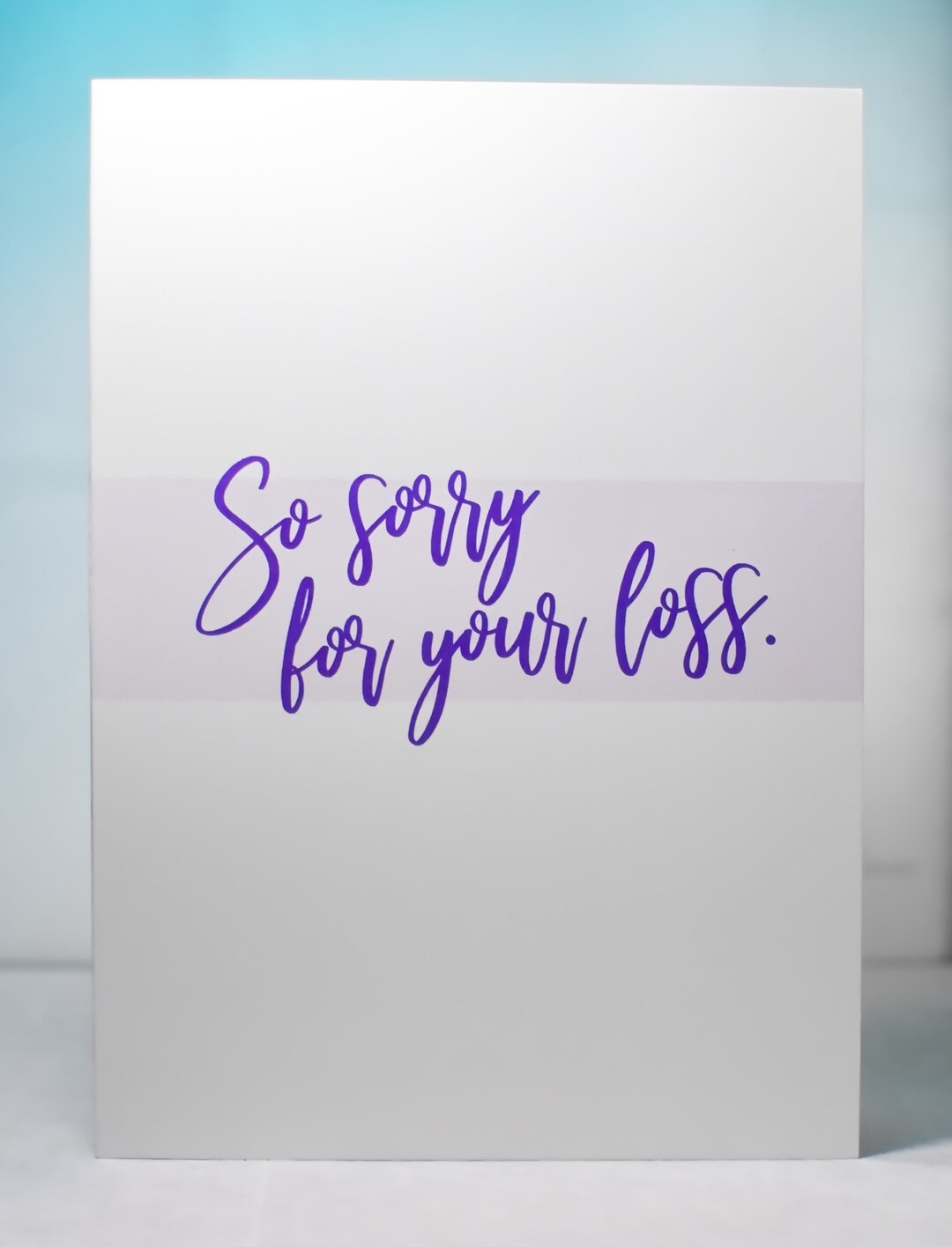 So Sorry for Your Loss - Purple Script - Etsy