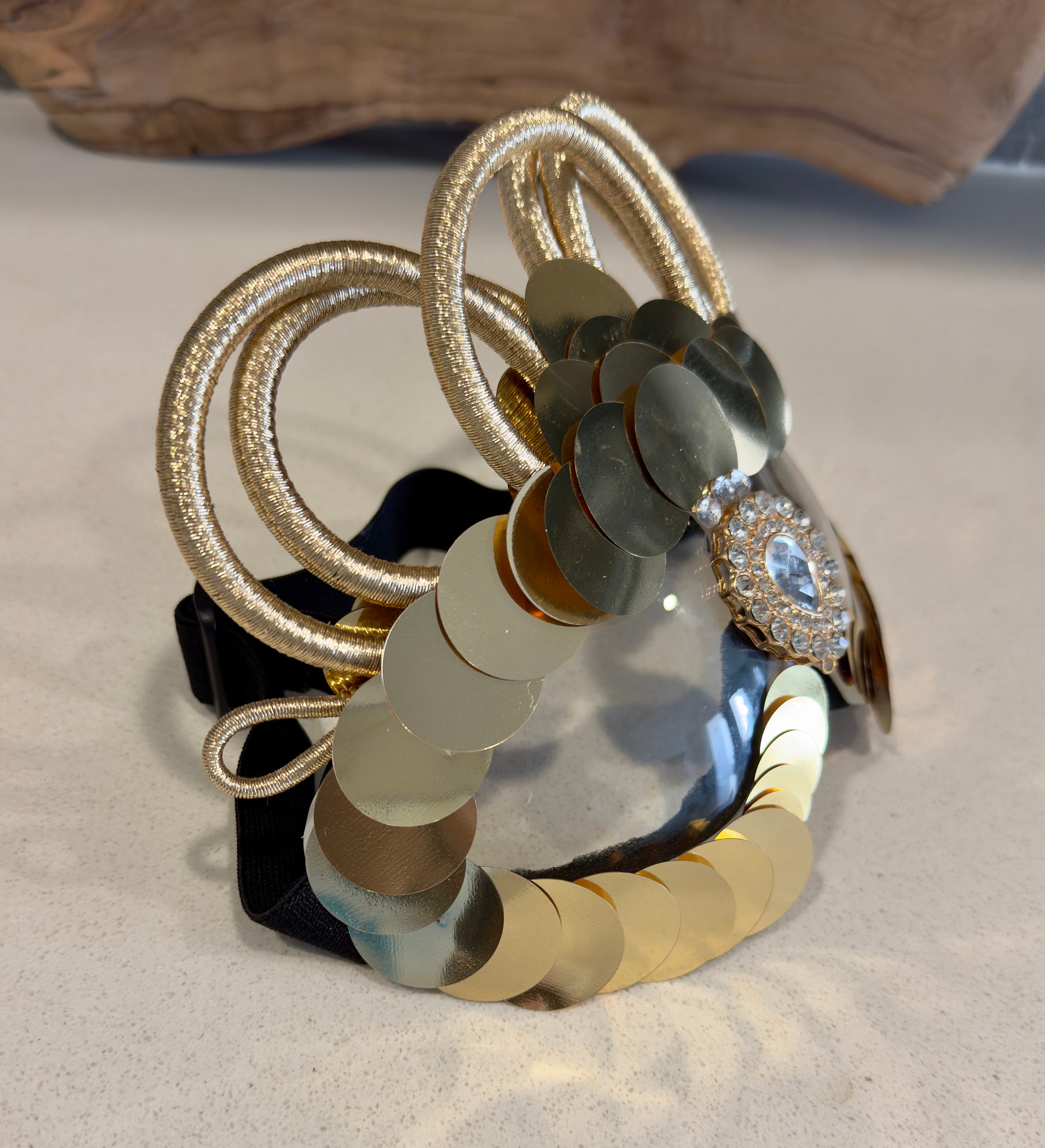 Gold Angel Crown Goggles, Burning Man Fashion, Festival Style, Carnival ...
