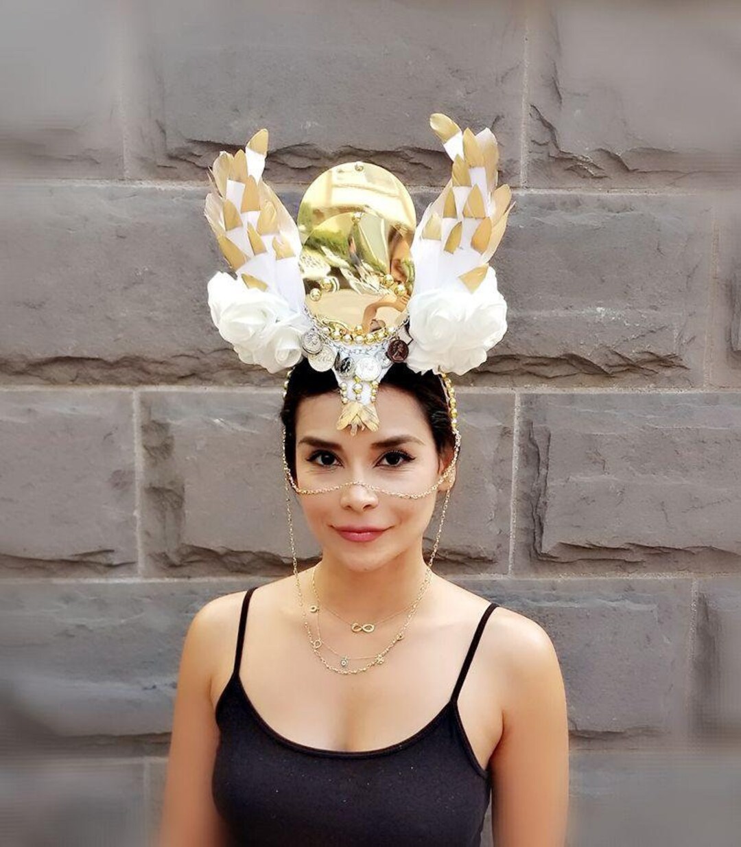 Luminous Angel Feather Horn Headpiece Same Day Shipping - Etsy