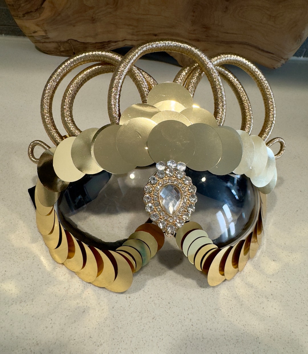 Gold Angel Crown Goggles, Burning Man Fashion, Festival Style, Carnival ...