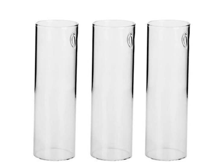 SET OF 3 Tube Shape Glass Wall Flower Vases, Wall Mounted Vase, Wall ...