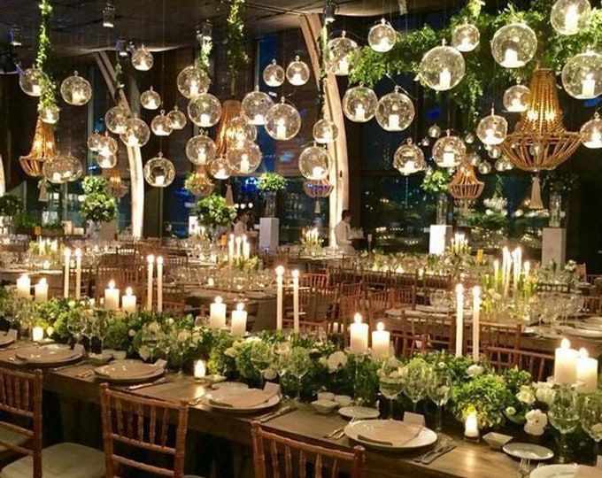 Set of 100 Hanging Orbs With NO Side Holes, Hanging Patio Lights, Air ...