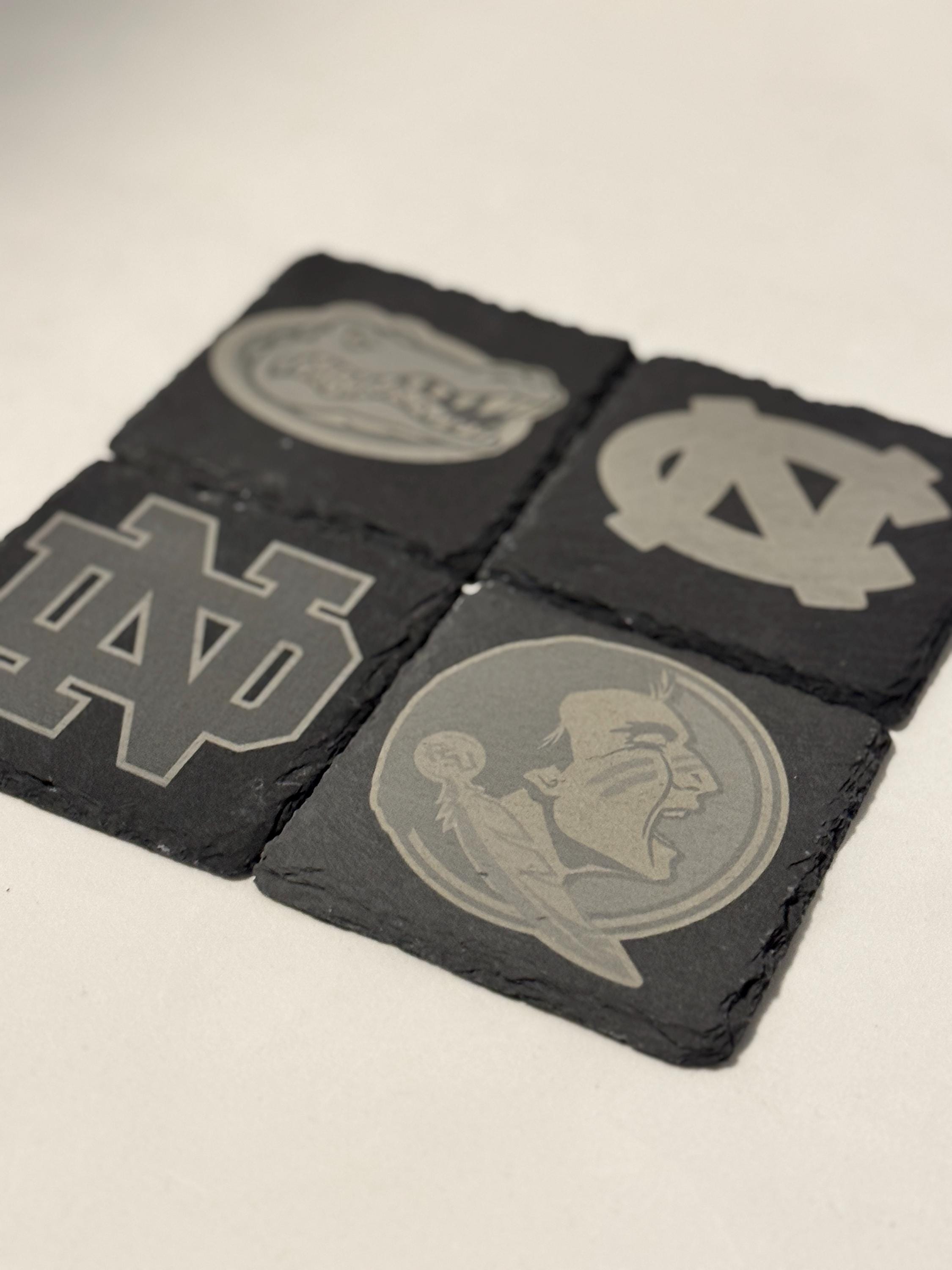 Custom College Team Slate Coasters 4pk - Etsy