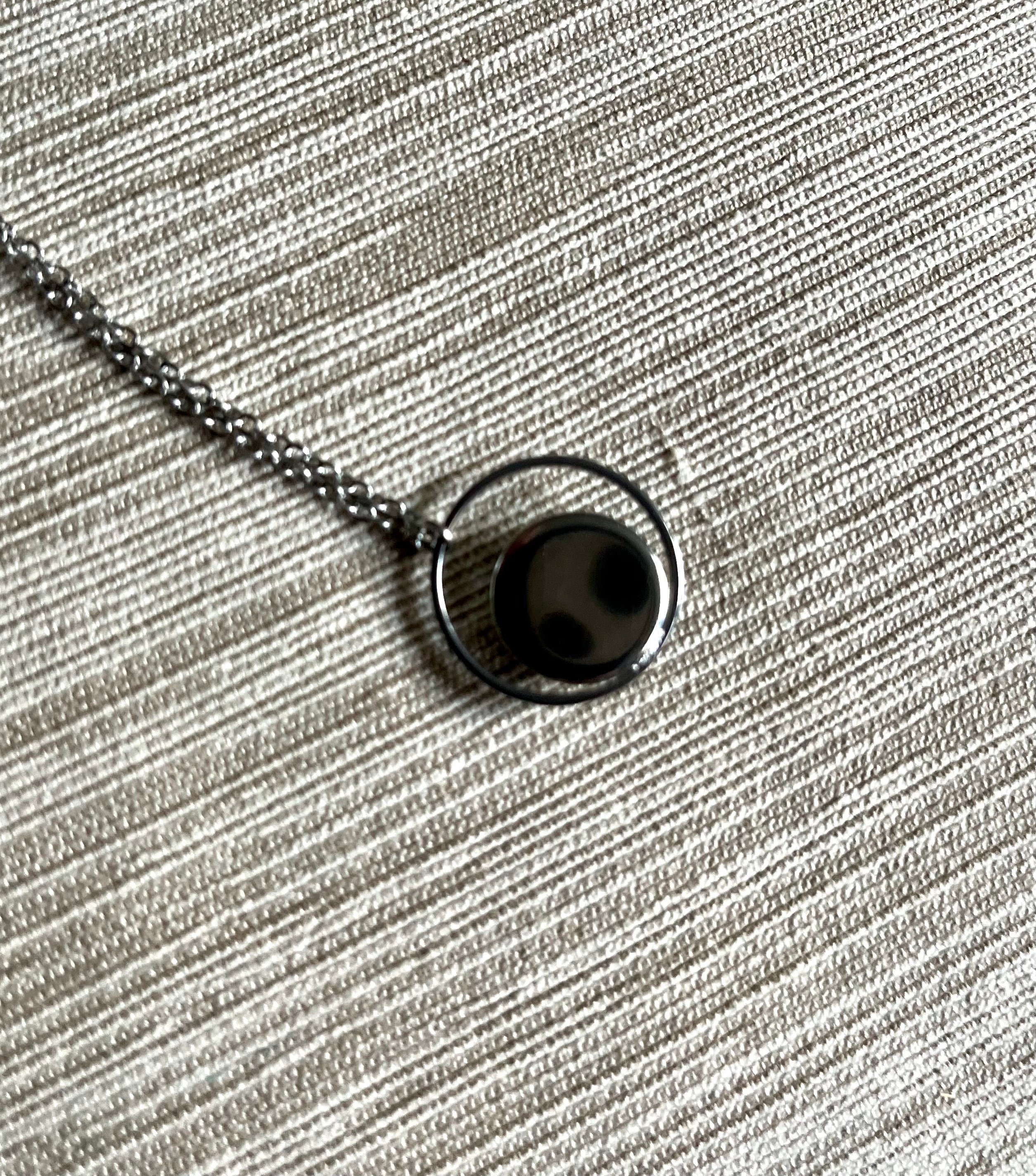 Encircled - Hand Painted Stainless Pendant Necklace - Etsy
