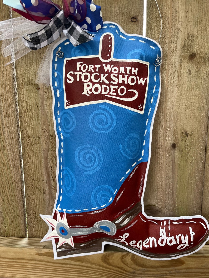Fort Worth Stock Show and Rodeo Doorhanger - Etsy