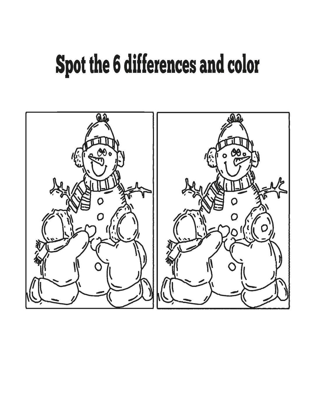 Spot the Differences Colouring Pages Digital Download-28 Pages - Etsy