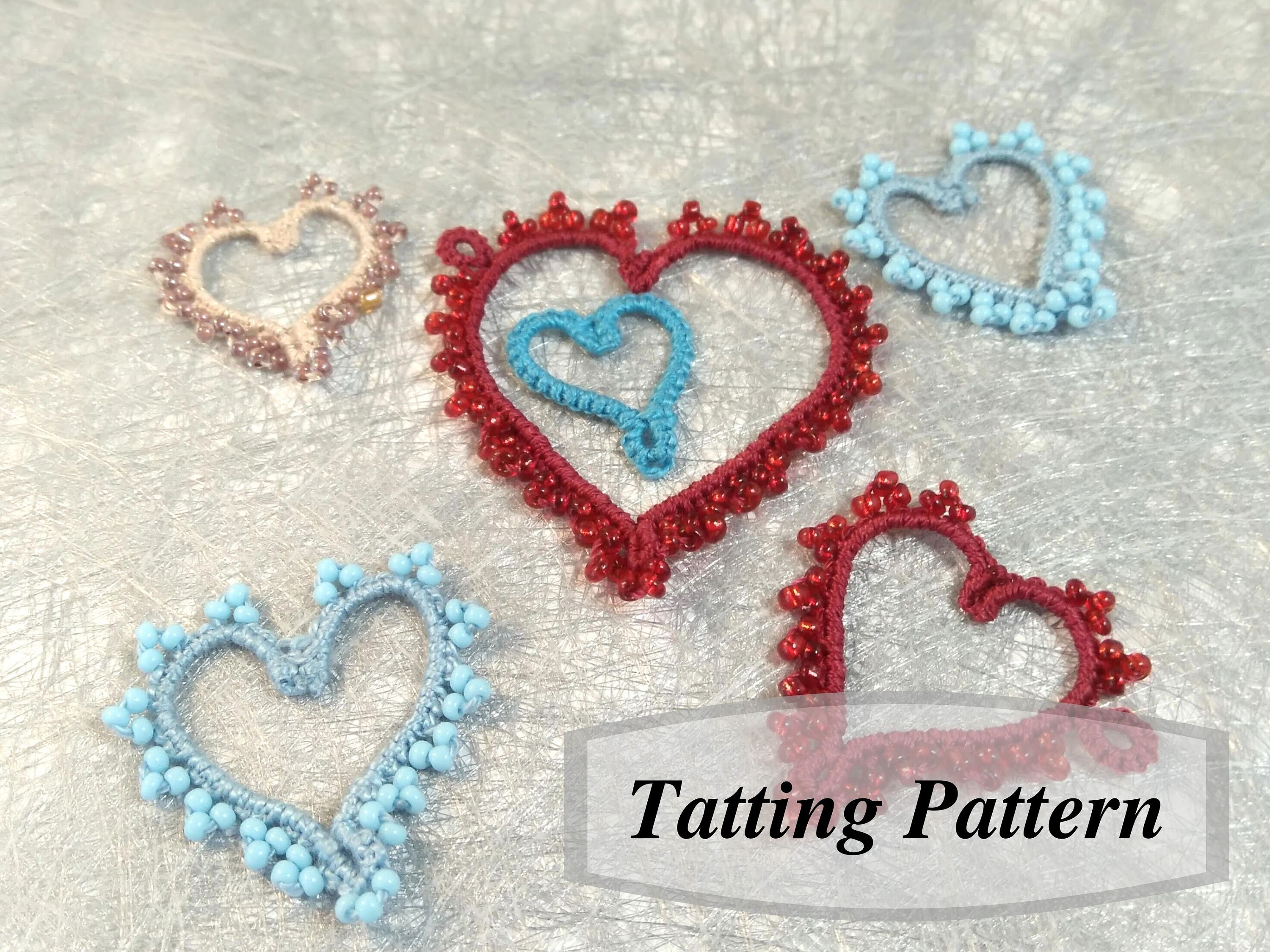 Easy Heart Tatting Pattern. PDF Tutorial for Simple Tatted - Etsy