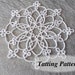 Flower Coaster Tatting Pattern. Small Doily Tutorial for - Etsy