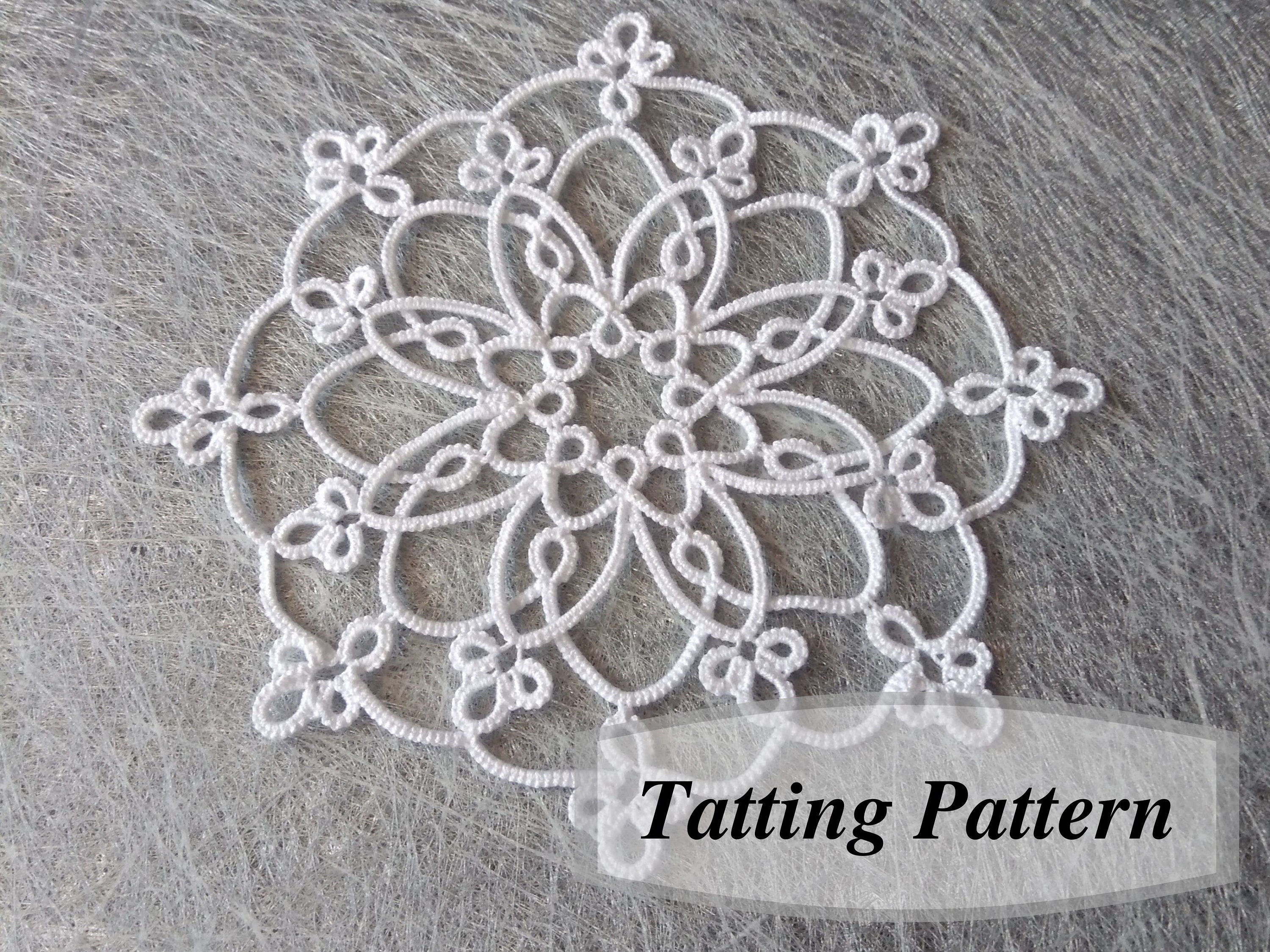 Flower Coaster Tatting Pattern. Small Doily Tutorial for Shuttle or ...