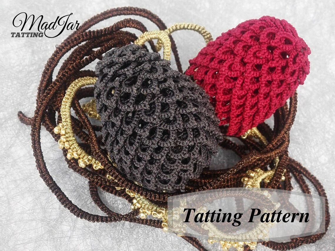 Dragon egg tatting pattern. Tatted lace tutorial for shuttle | Etsy