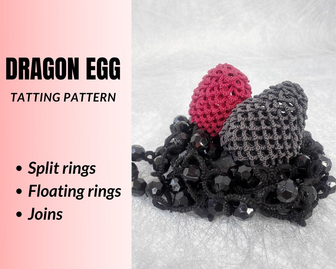 Dragon Egg Tatting Pattern. Tatted Lace Tutorial for Shuttle and Needle ...