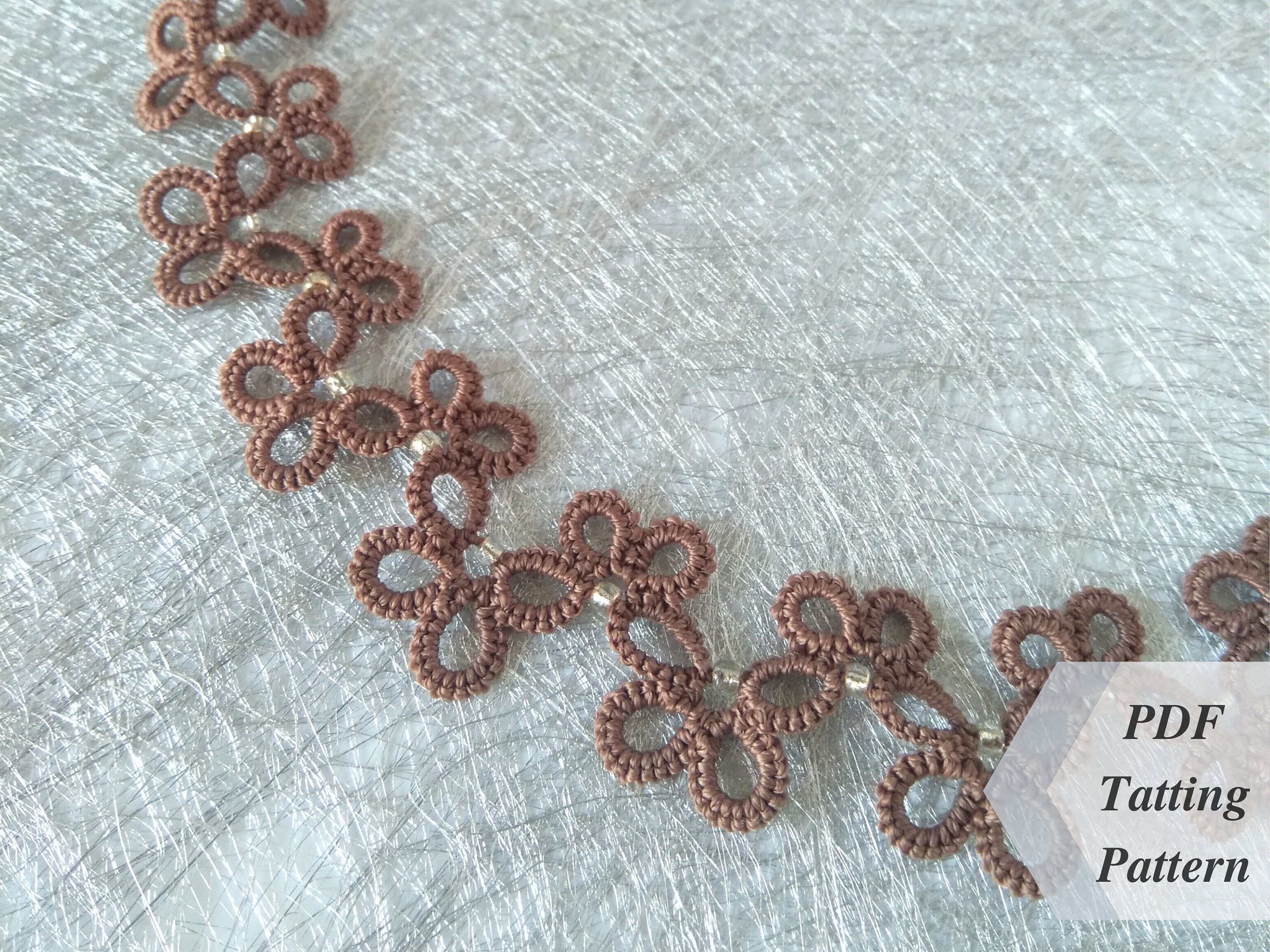 Tatting Butterfly Lace Necklace Pattern. Tatted Choker PDF - Etsy
