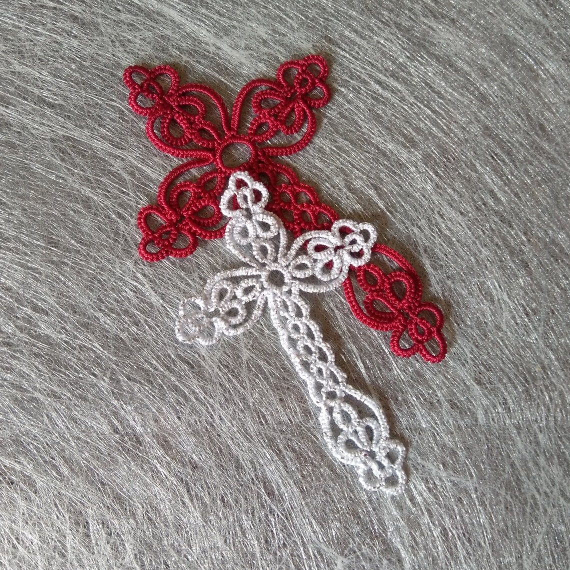 Shuttle Tatting Pattern for Elegant Cross Motif. Written Guide - Etsy