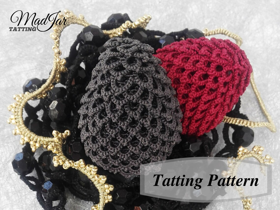 Dragon Egg Tatting Pattern. Tatted Lace Tutorial for Shuttle - Etsy