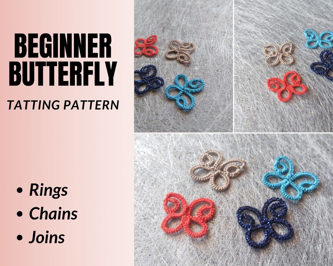 Small Butterfly Tatting Pattern, Tutorial for Beginner Shuttle and ...