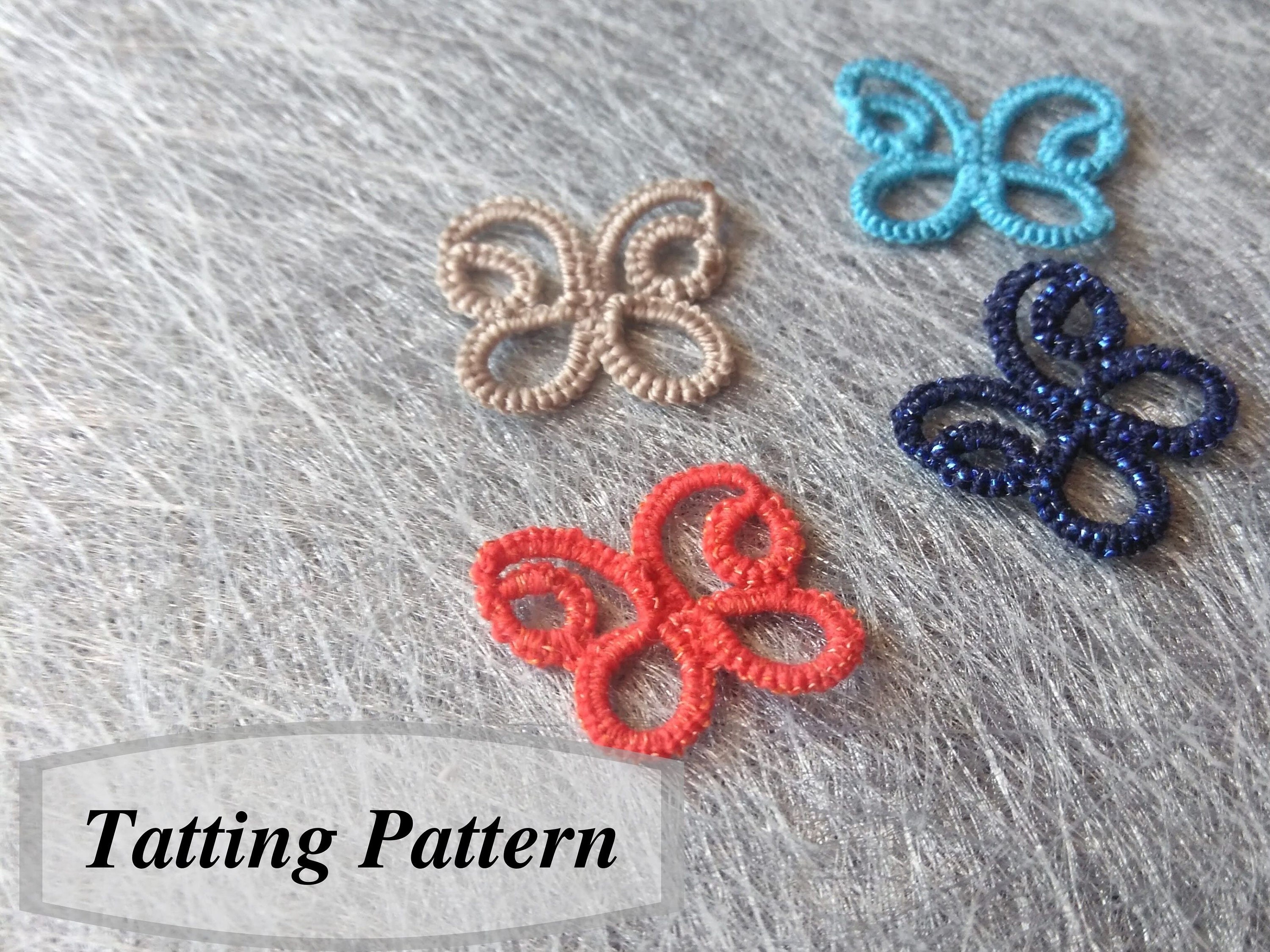 Small Butterfly Tatting Pattern Tutorial for Beginner Shuttle | Etsy